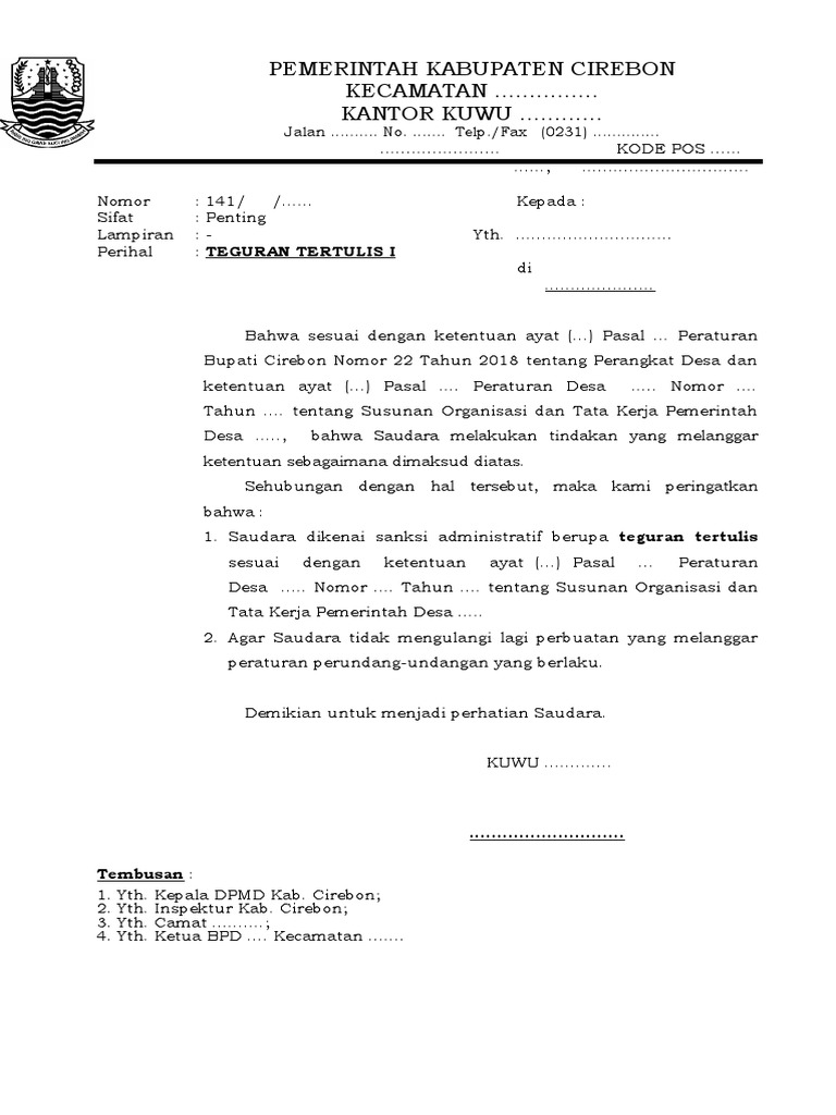 Surat Teguran | PDF