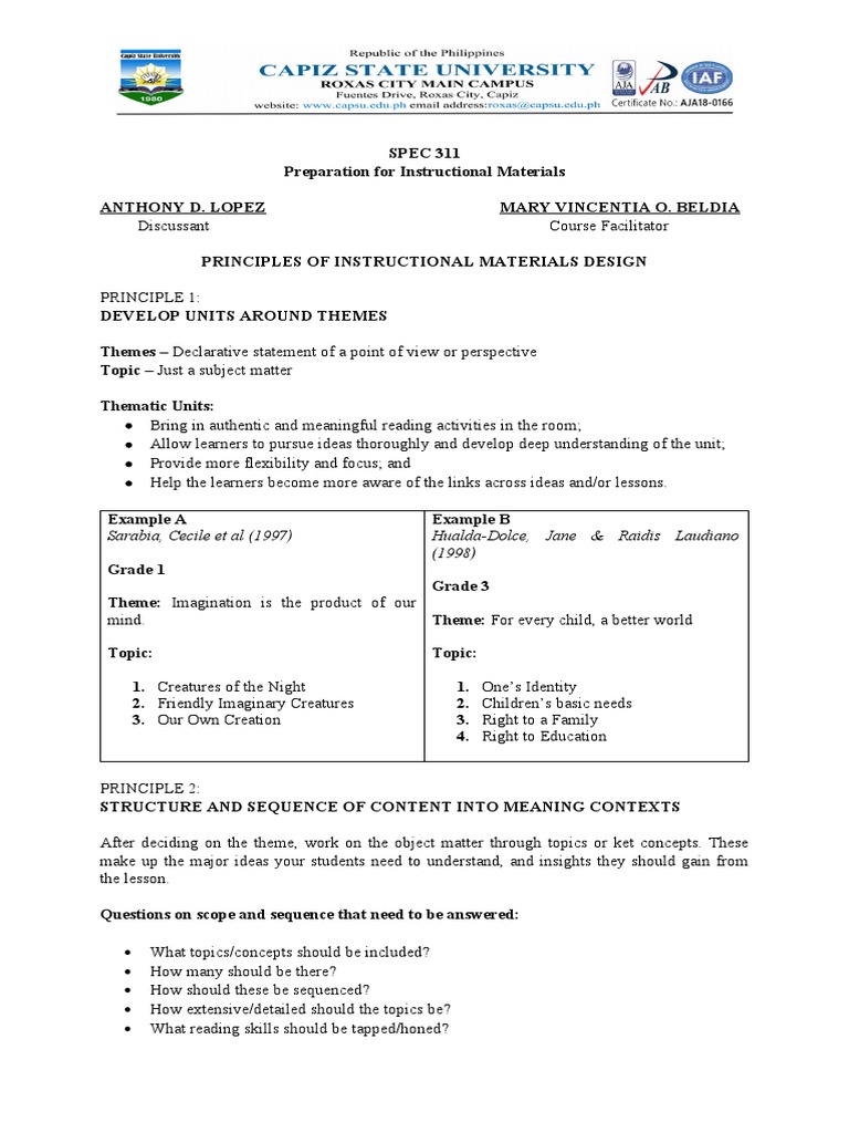 Principles of IMs | PDF | Career & Growth | Wellness