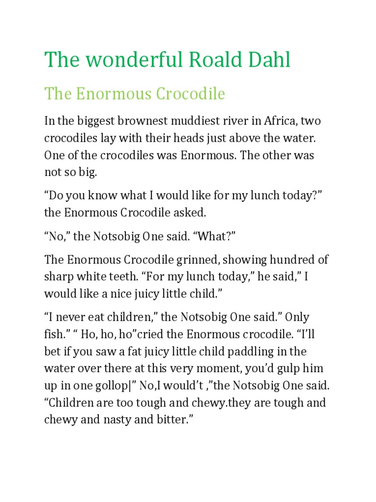 The Enormous Crocodile | PDF