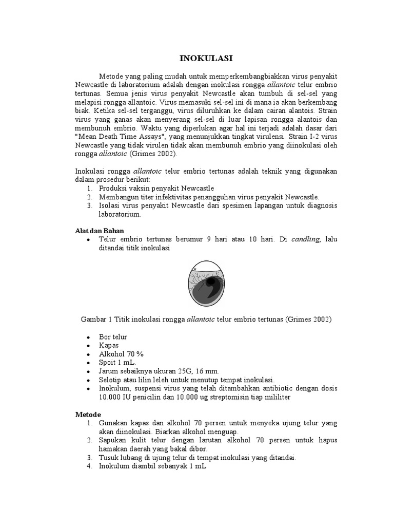 Inokulasi & Panen | PDF