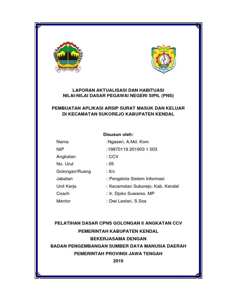 Laporan Aktualisasi Ngaseri | PDF | Karier & Perkembangan | Pengelolaan Keuangan & Uang