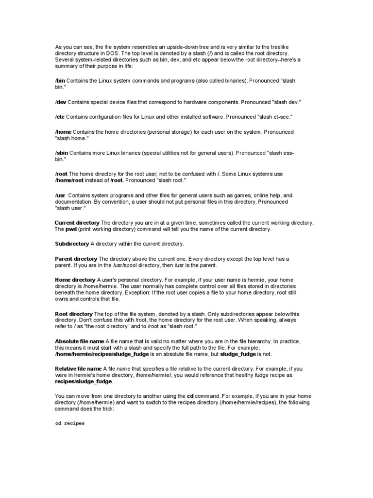 Linux Pdf Computer File Directory Computing