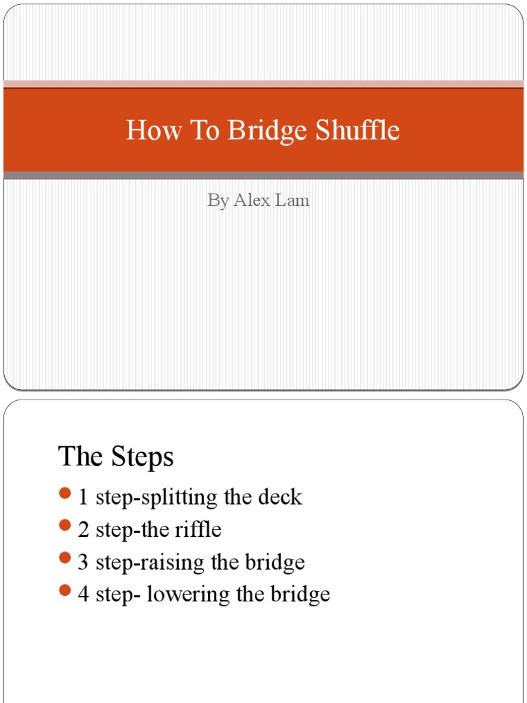 How To Bridge Shuffle | PDF