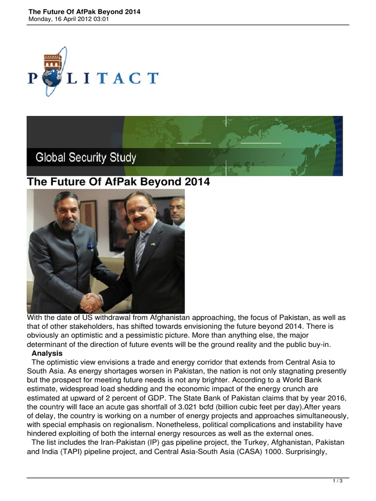 The Future of AfPak Beyond 2014 | PDF