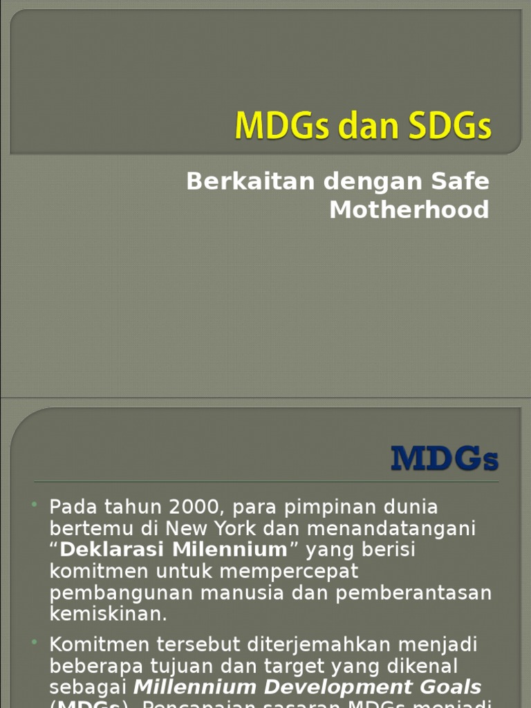 MDGs Dan SDGs | PDF