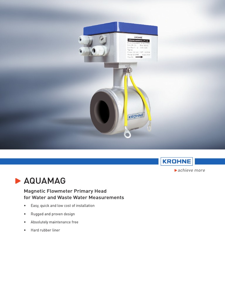 Krohne Aquamag Magnetic Flow Meter Final Doccig Flowmeters Ifc 011 ...