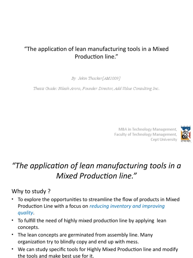 Jekin Lean Proposal 9dec | Download Free PDF | Lean Manufacturing ...