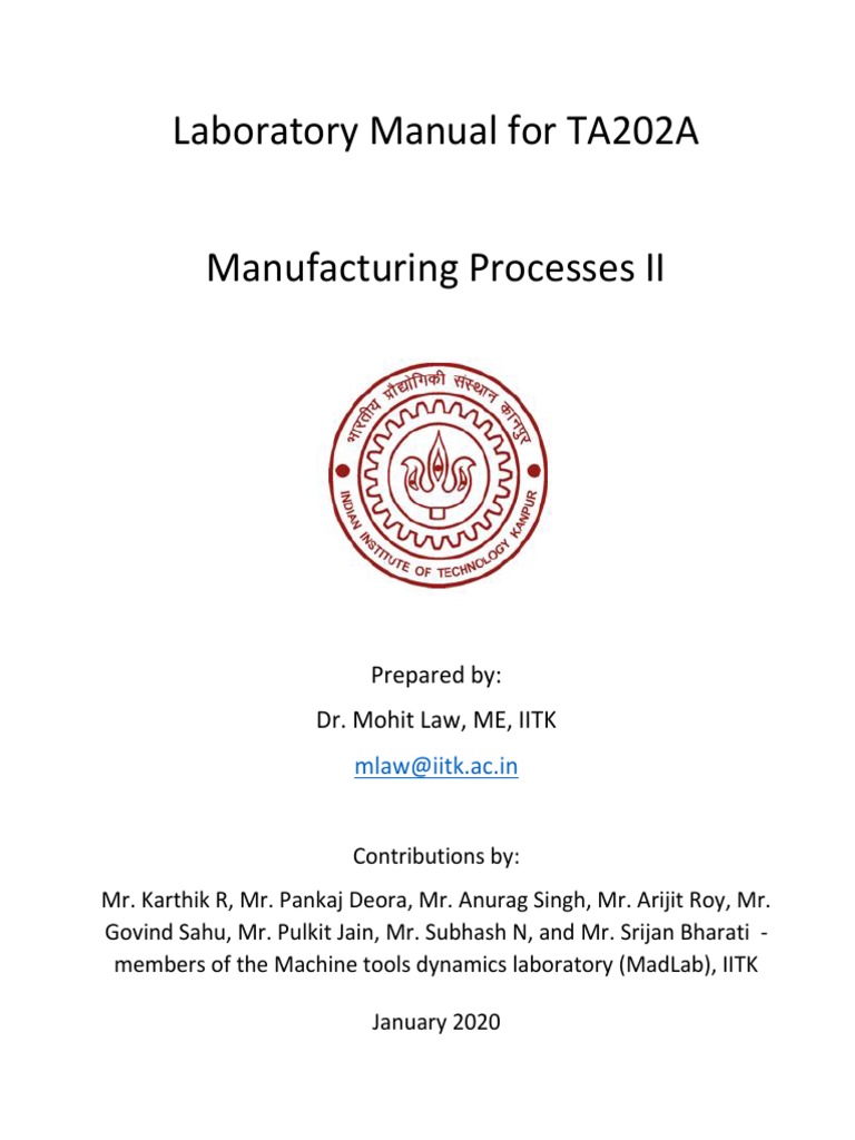 TA202A Lab Manual 2020 PDF | PDF