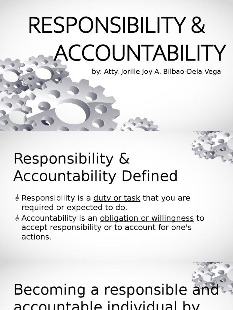 Responsibility and Accountability | PDF