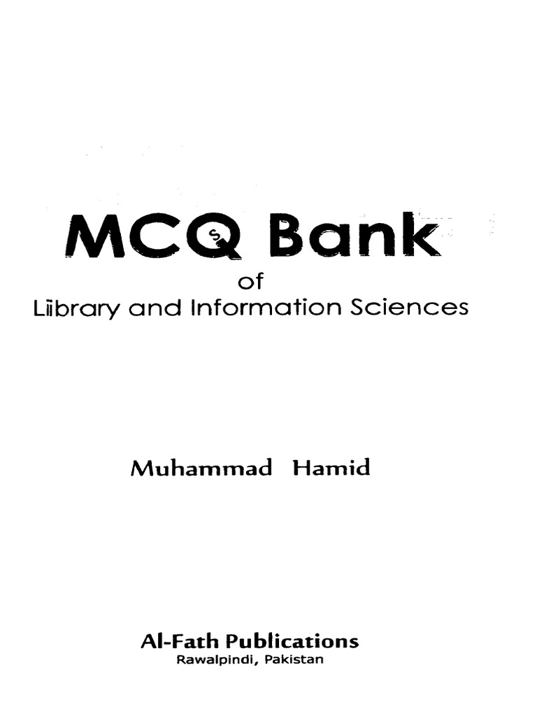 Mcqs Bank Book PDF | PDF