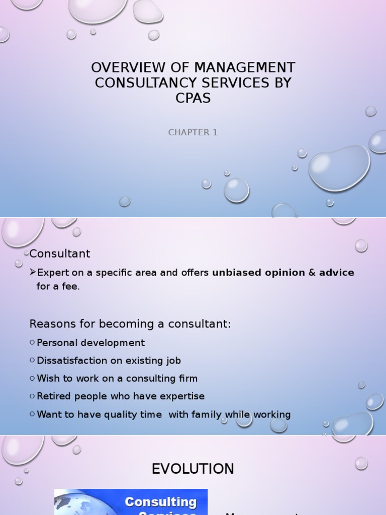 Overview of Management Consultancy Services | PDF | Business