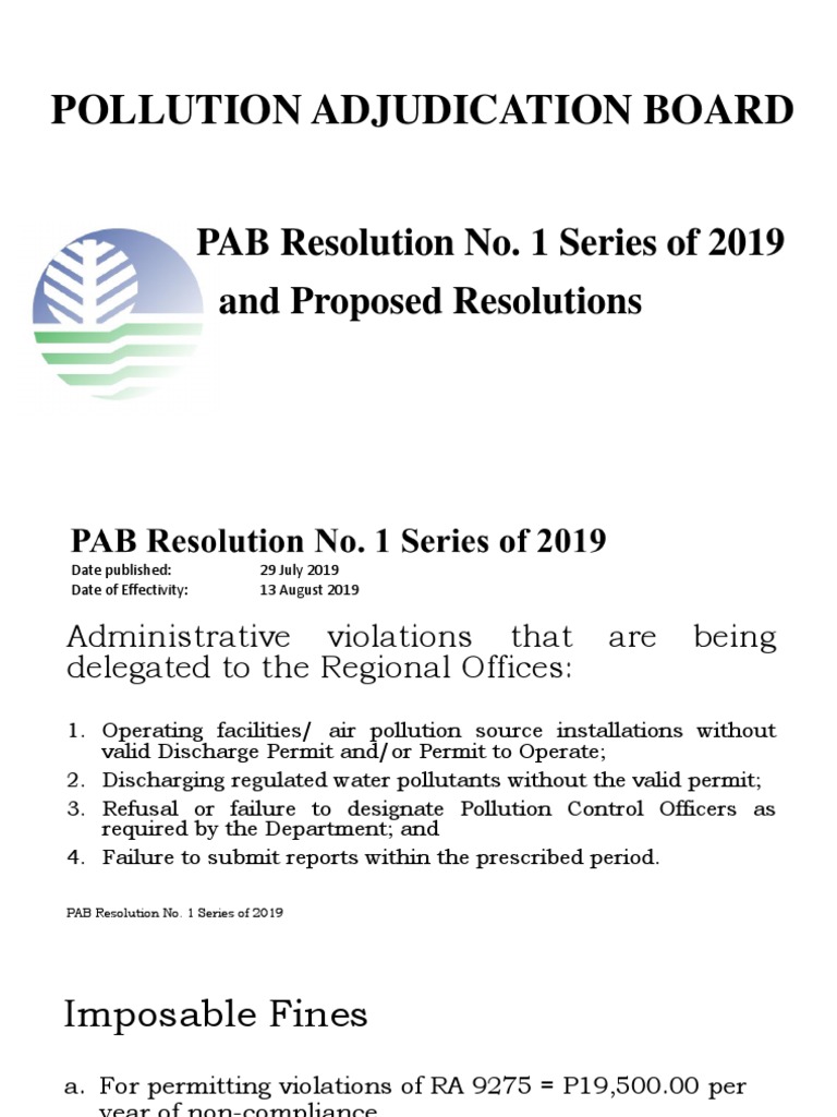 PAB Resolutions 2019 Presentation For ManCon 171019 | PDF