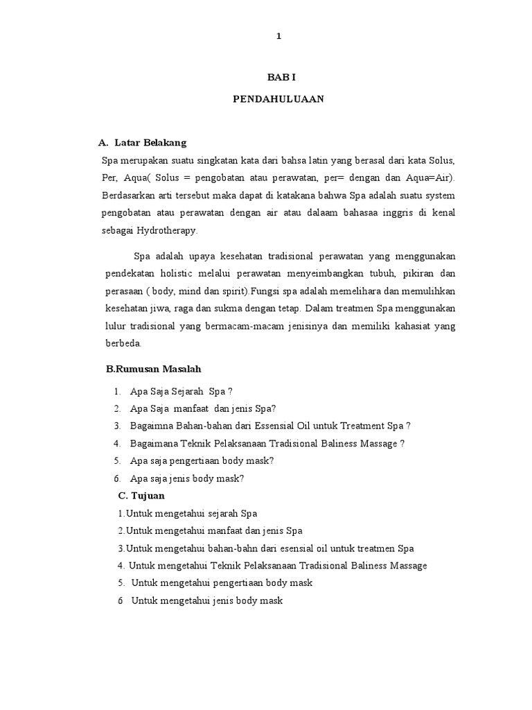 Ta Spa | PDF | Kesehatan Holistik