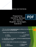 LET REVIEWER FILIPINO Final | PDF