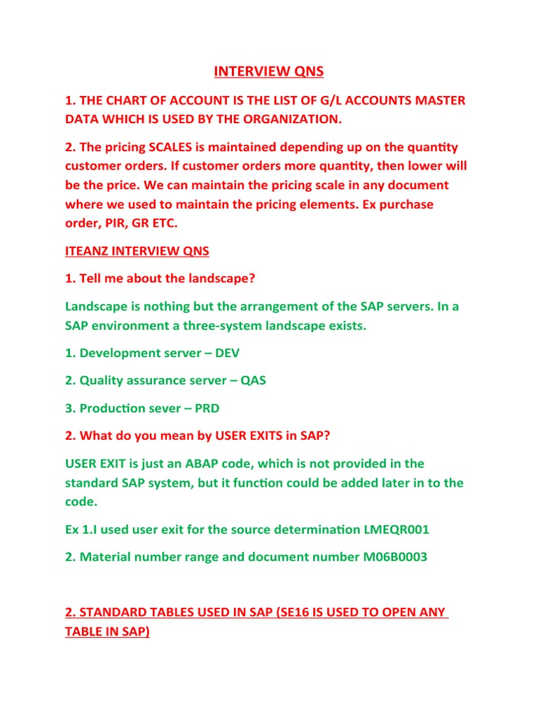 Interview QNS | PDF | Finance & Money Management | Computers