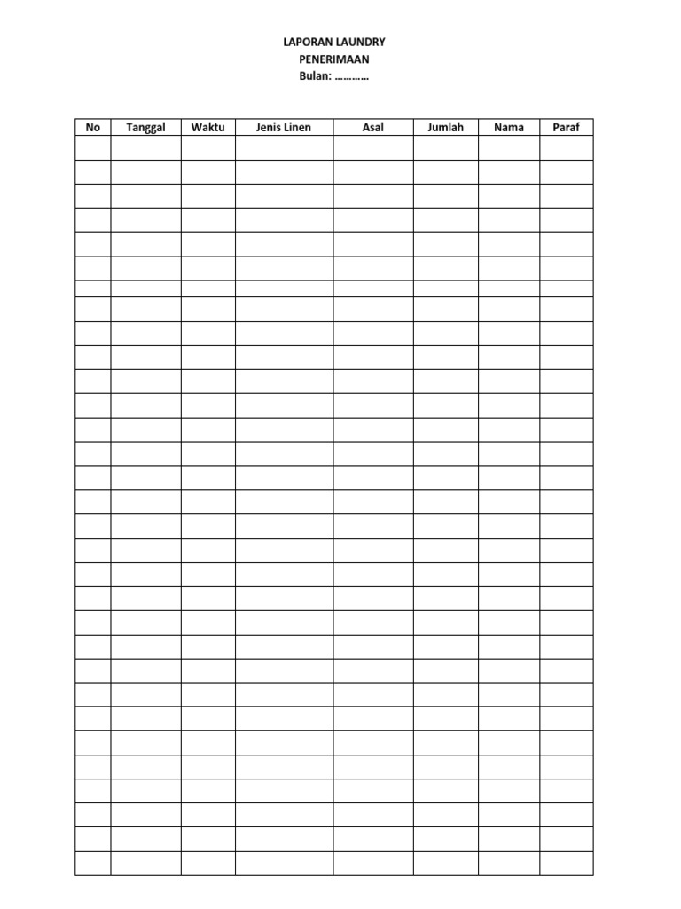 Format Laundry | PDF | Seni