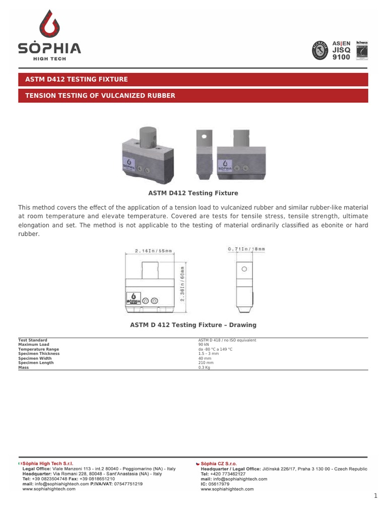 Astm D412 Testing Fixture | PDF