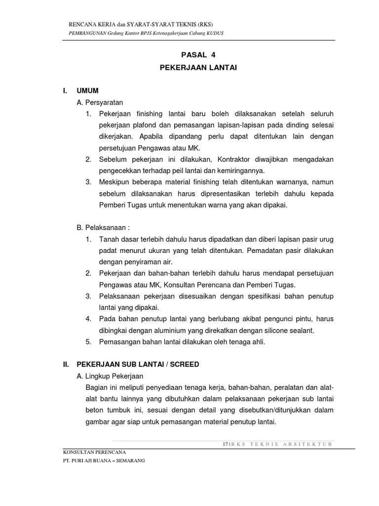 BPJSTK Kudus-Rks-04-Ars-Lantai | PDF