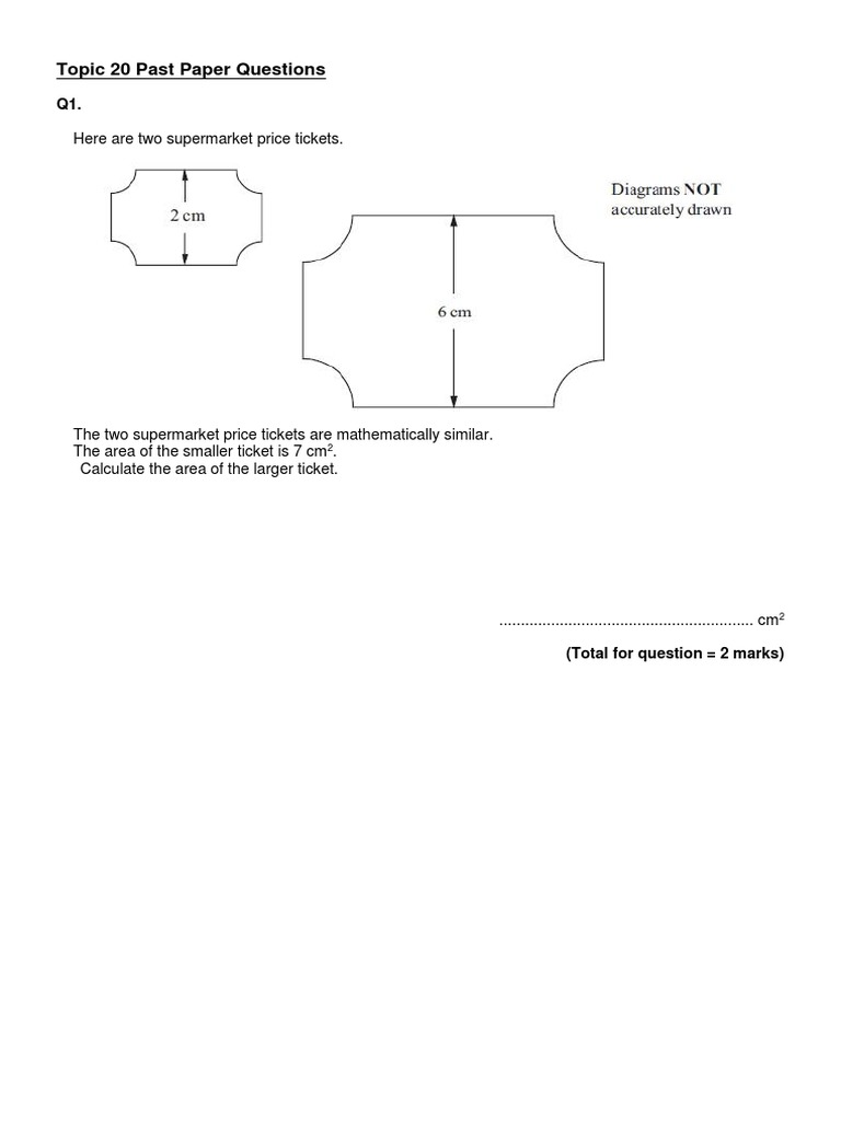 Supermarket Ticket Area Calculations | PDF | Teaching Methods ...
