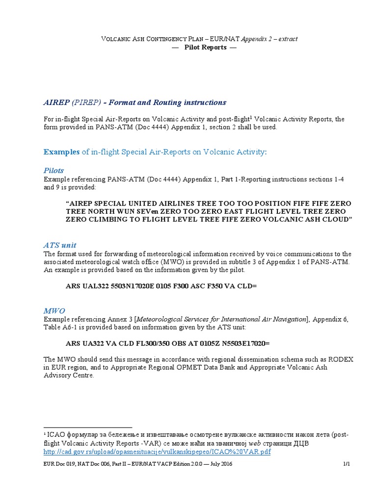 Prilog 57 AIREP | PDF