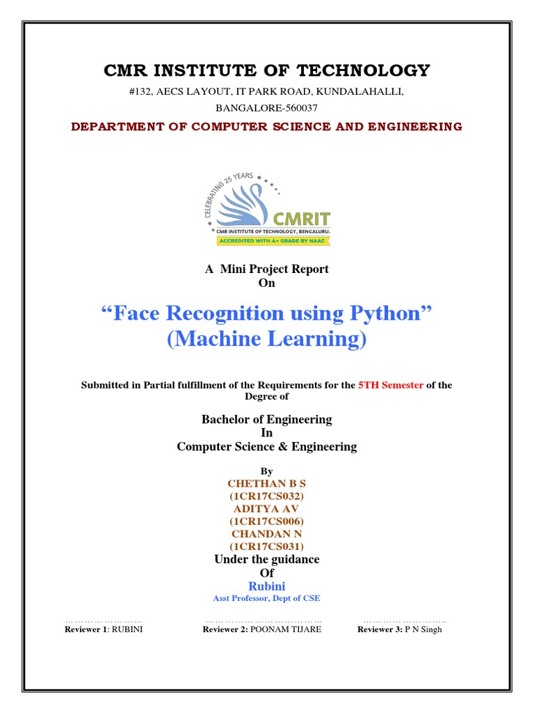 Face Recognition Project Report | PDF