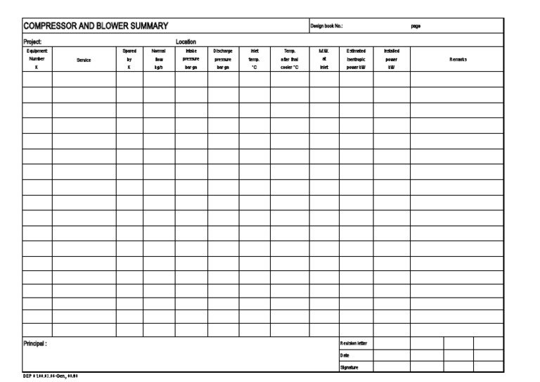 Compressor and Blower Design Summary | PDF | Technology & Engineering