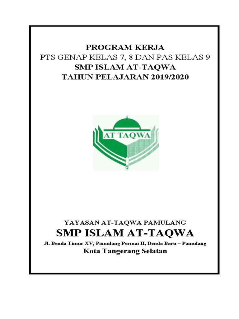 PROGRAM KERJA Pts Alam | PDF