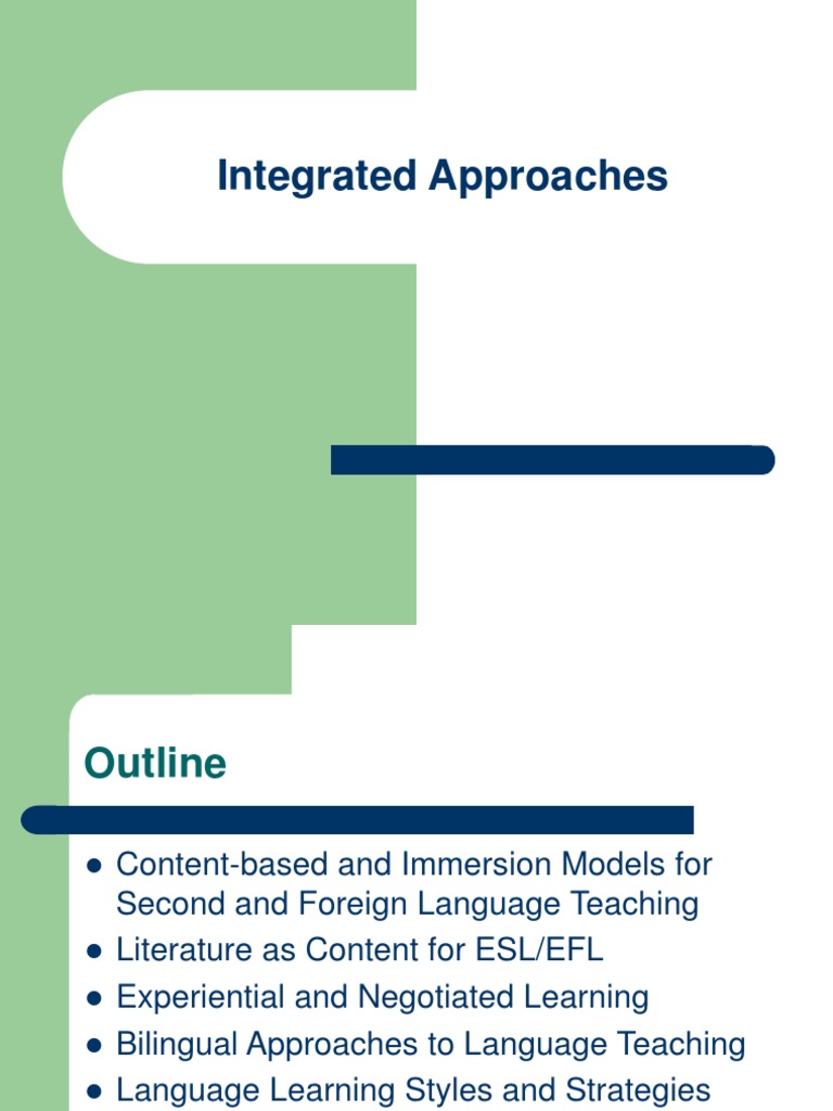 Integrated Approaches | PDF | Language Arts & Discipline