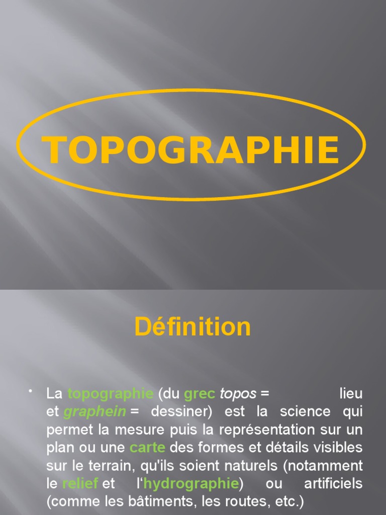La Carte Et Le Profil Topographiques | PDF