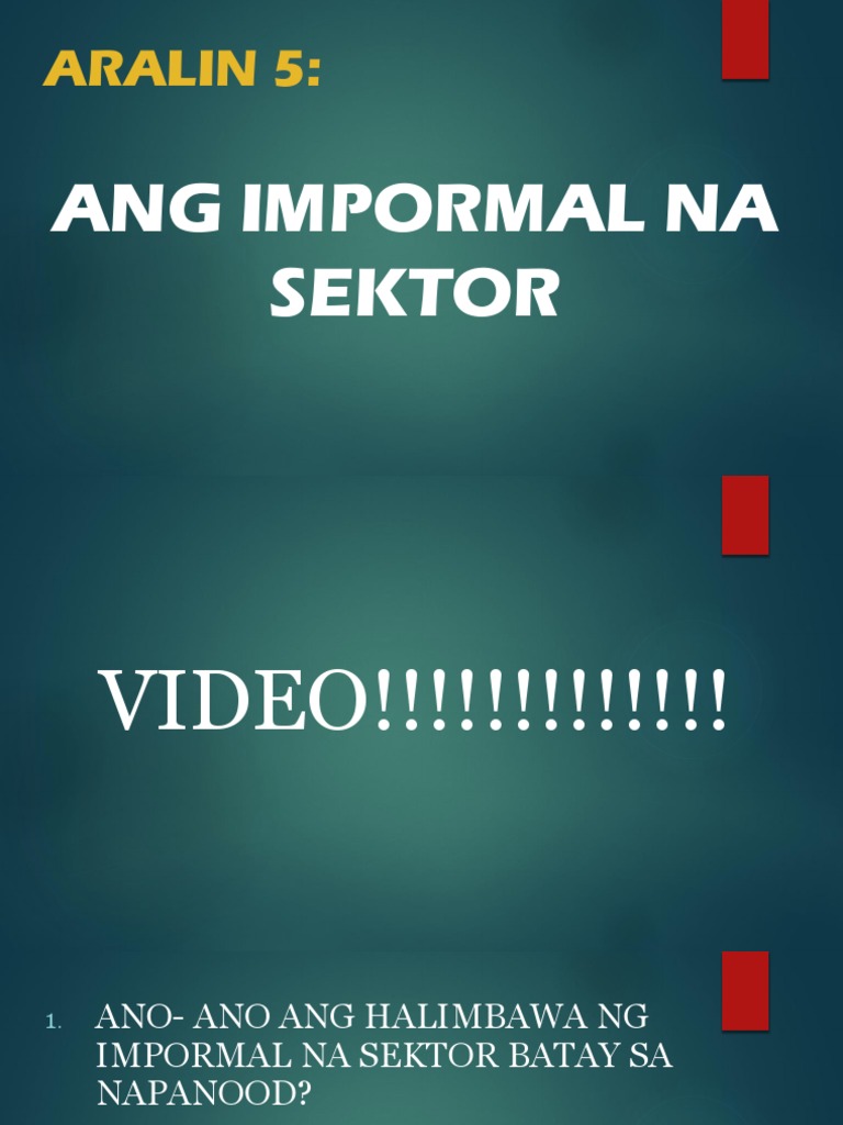 Impormal Na Sektor | PDF