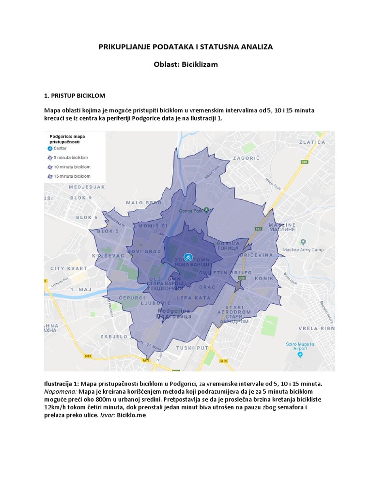 Podgorica - Mapa Pristupačnosti Biciklom | PDF