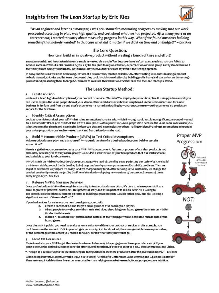 Lean Startup Methodology Insights | PDF