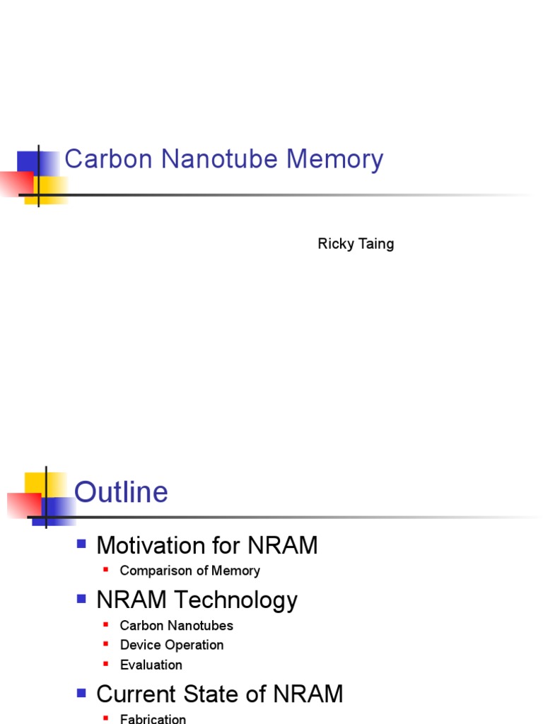Carbon Nanotube Memory: Ricky Taing | PDF | Materials | Digital Electronics