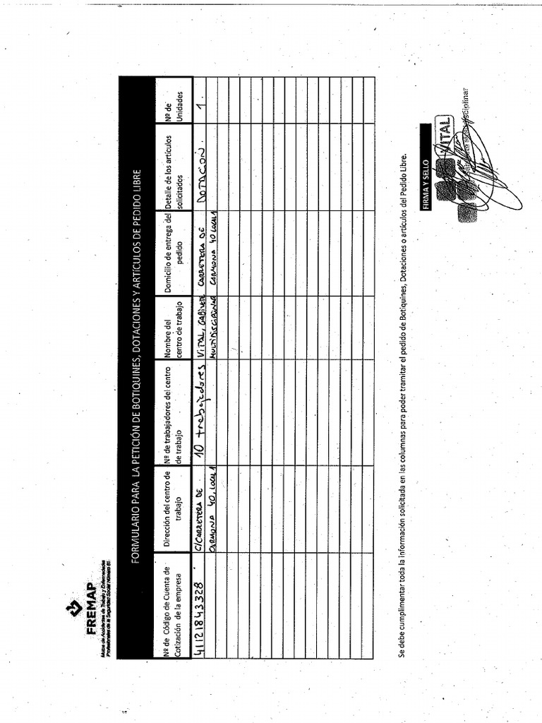 Formulario Botiquin Fremap PDF | PDF