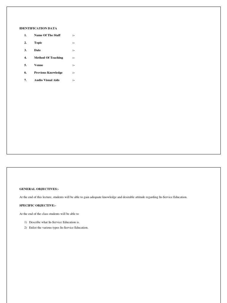 Components of In-Service Education | PDF | Self-Improvement