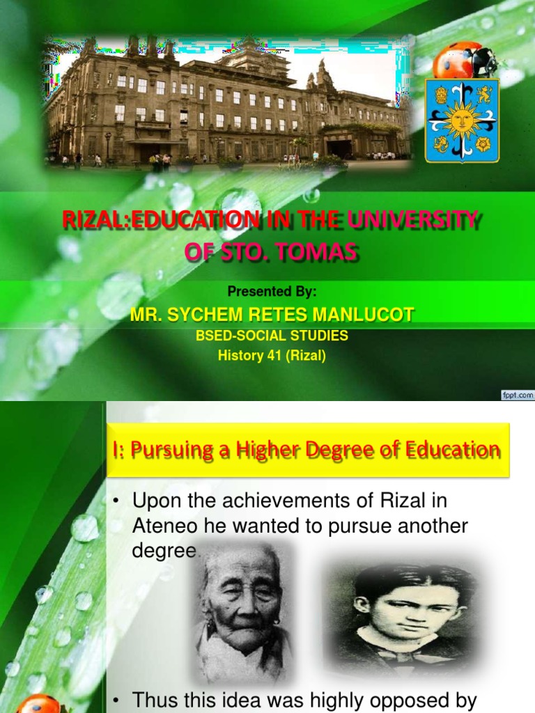 Rizal in Ust | PDF