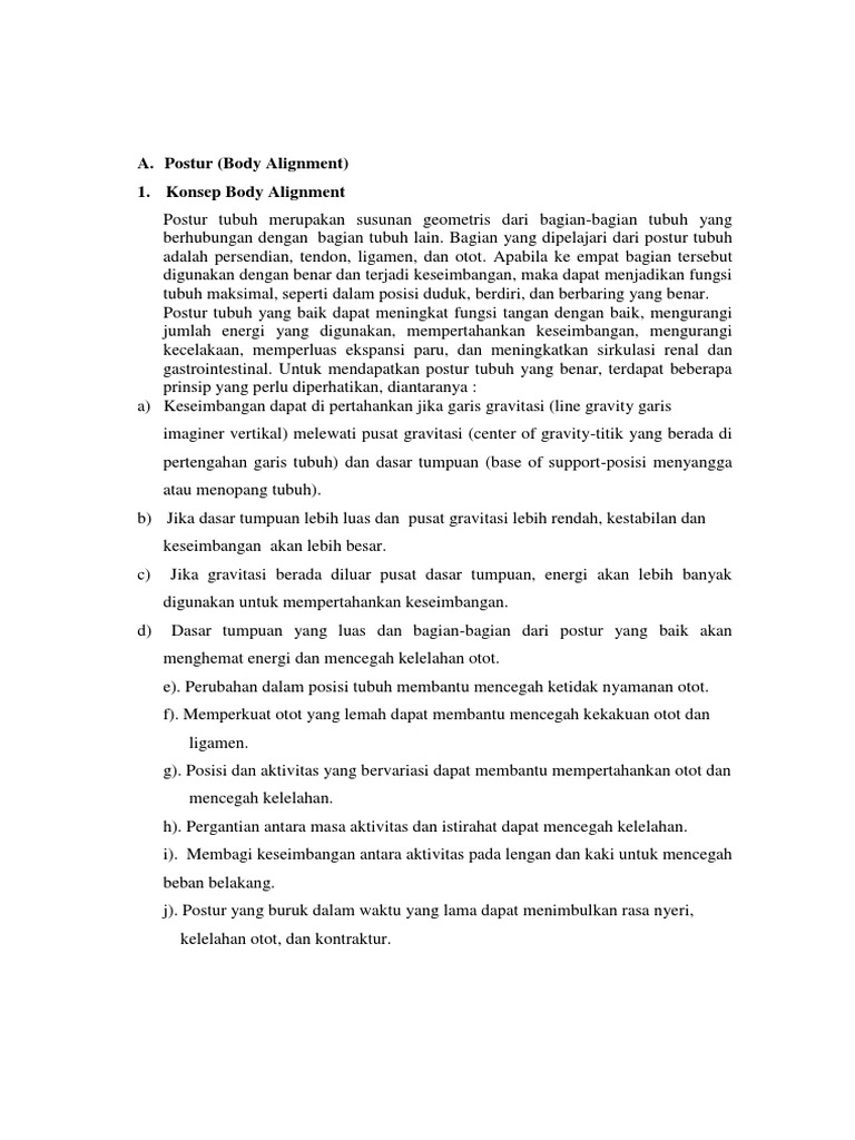 Body Alignment | PDF