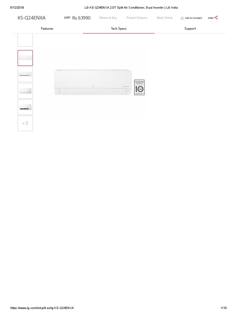 Lg Ks Q24enxa 2 0t Split Air Conditioner Dual Inverter Lg India