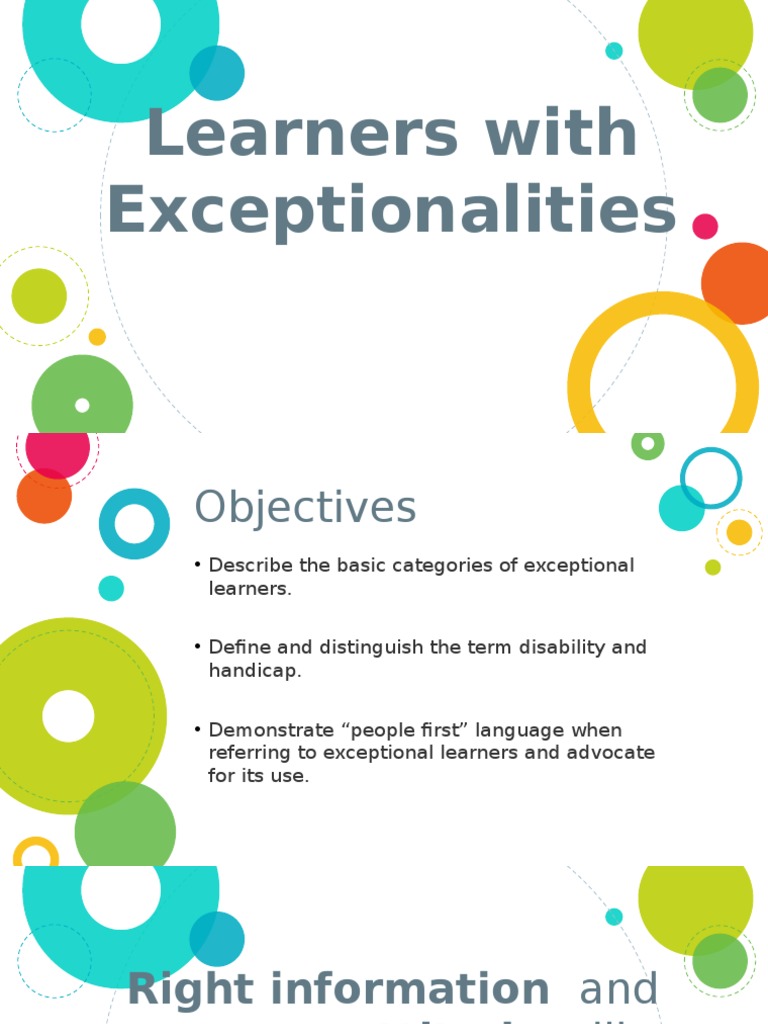 Learner With Exceptionalities | PDF | Self-Improvement