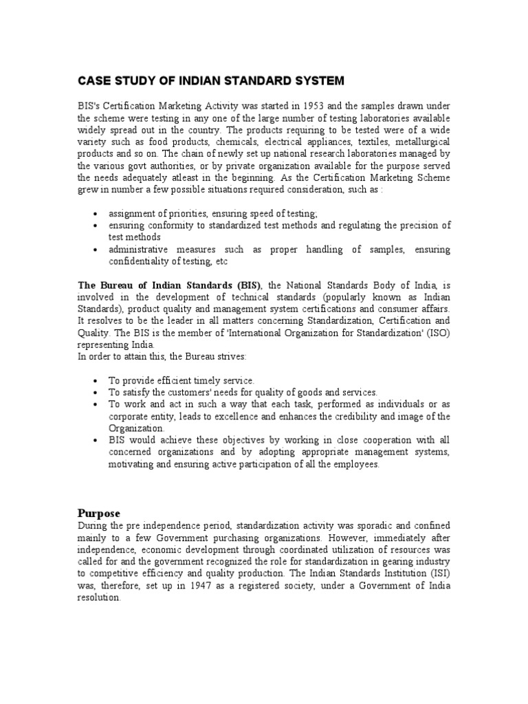 BIS Certification and Indian Standards Overview | PDF | Iso 9000 ...