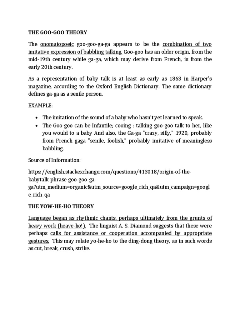 The Goo-Goo Theory and Yo-He-Ho Theory | PDF