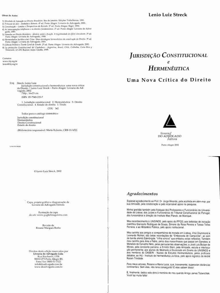 Docslide - Com - BR - Lenio Luiz Streck Jurisdicao Constitucional e ...