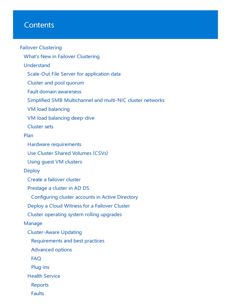 Failover Clustering Guide | PDF | Computers