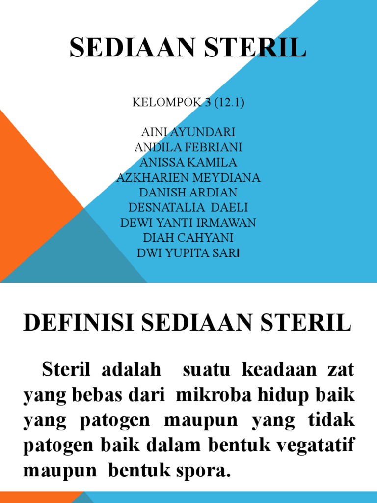 Panduan Lengkap Sediaan Steril Medik | PDF