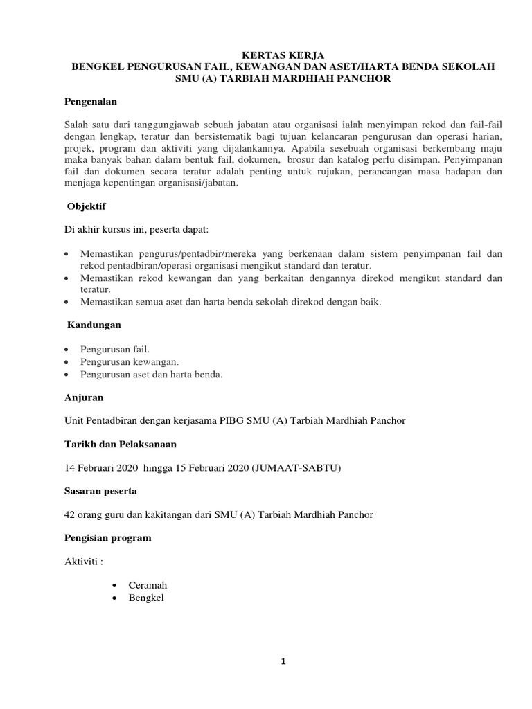 KERTAS KERJA Fail | PDF