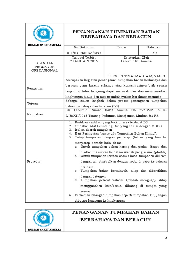 Spo 107 Penanganan Tumpahan Bahan Berbahaya Dan Beracun | PDF | Sains & Matematika