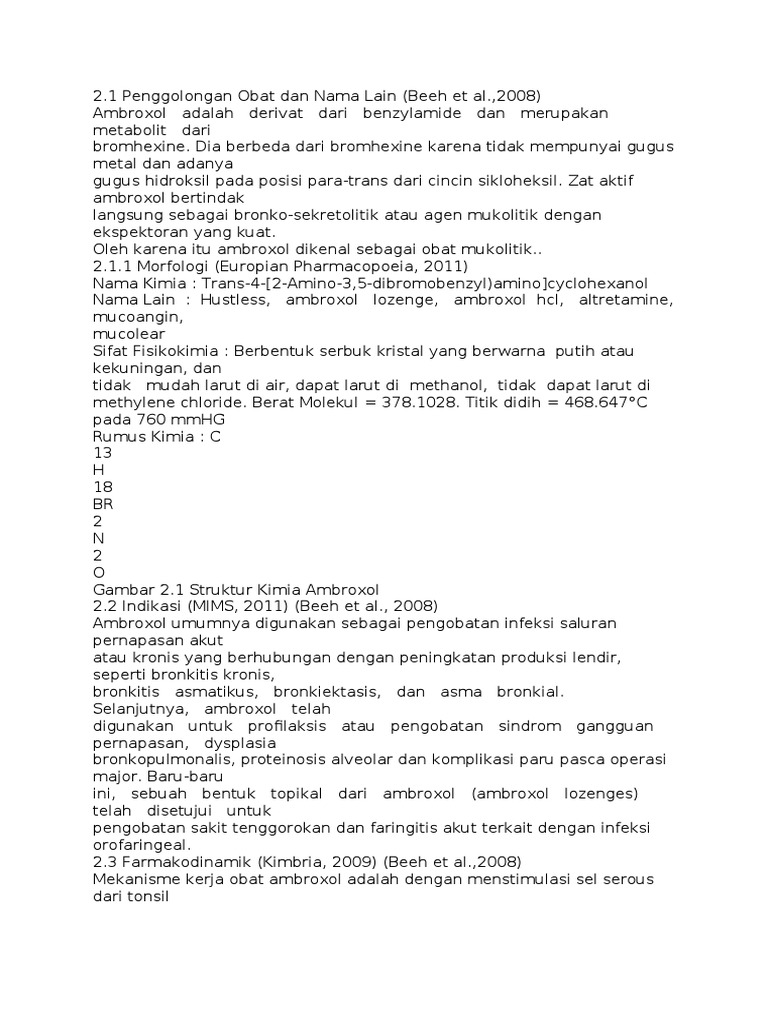 Farmakokinetikk Obat Bromhexin HCL | PDF
