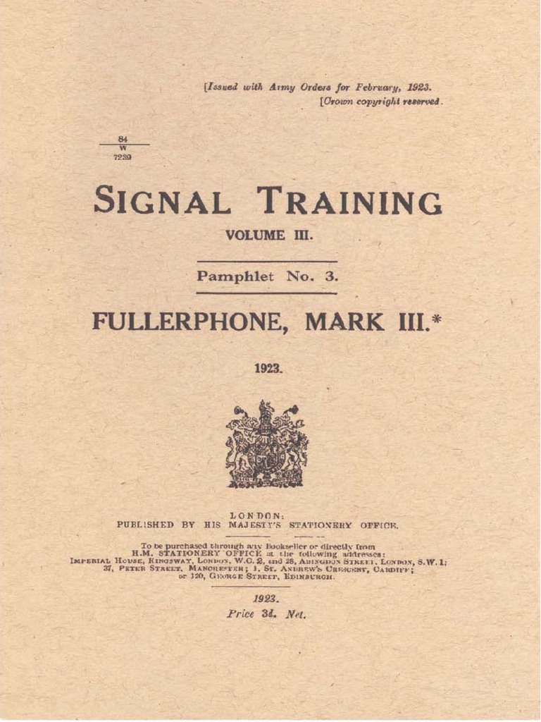 Fullerphone MK III - 1923 (STV3 P3) | PDF
