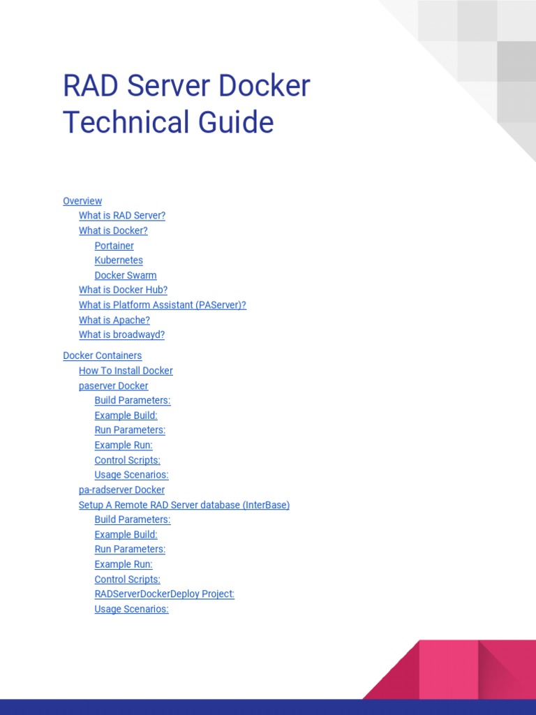 RAD Server Deployment With Docker | PDF | Computers