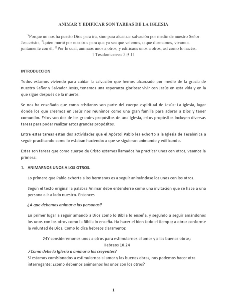 Animar Y Edificar | PDF